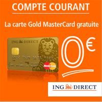 ING DIRECT : La carte bancaire Gold Mastercard gratuite | Cartes ...